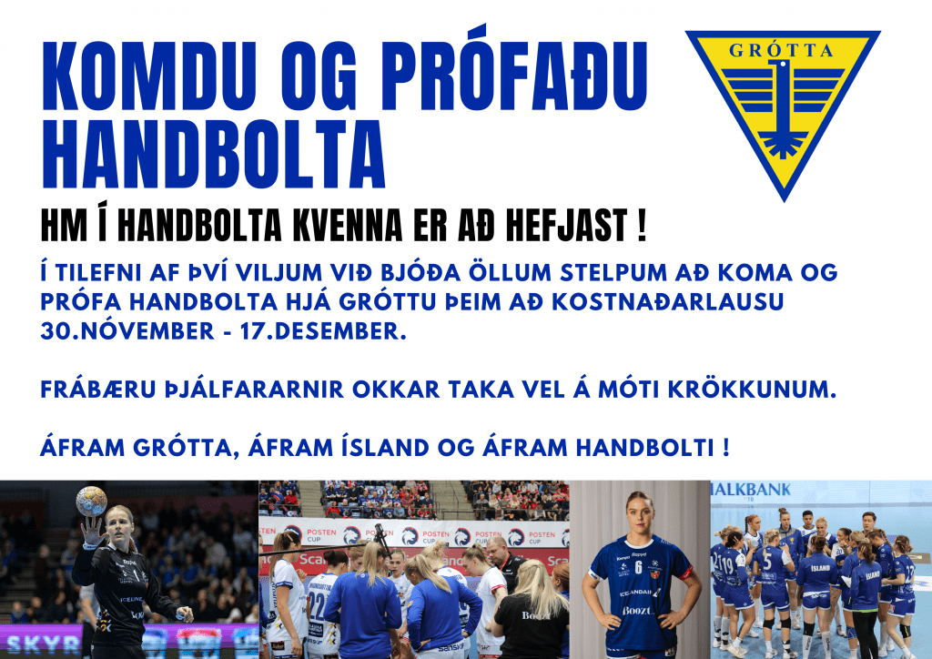 Komdu og prófaðu handbolta - Íþróttafélagið Grótta